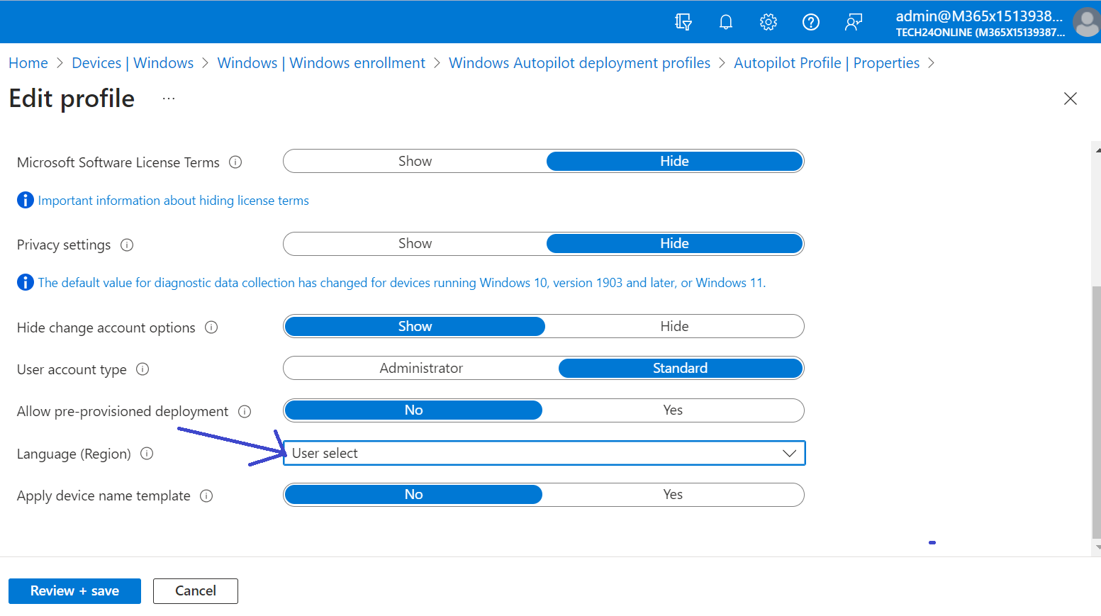 Keyboard Layout Prompt in Windows Autopilot OOBE Process